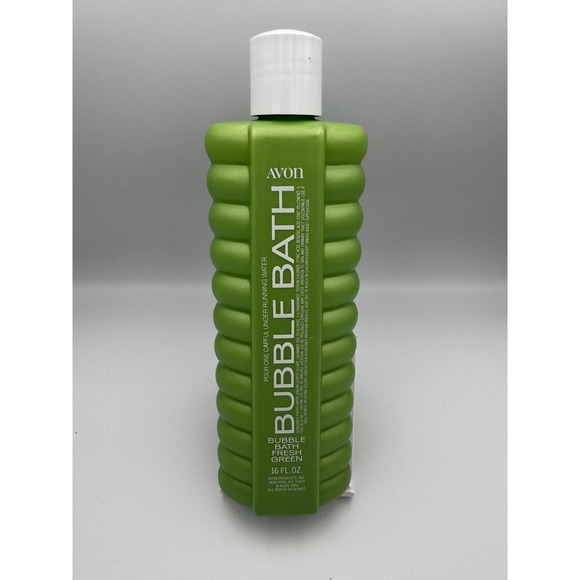 Bath & Body | Vintage Avon Fresh Green Bubble Bath 16 Oz 1984 Ribbed ...